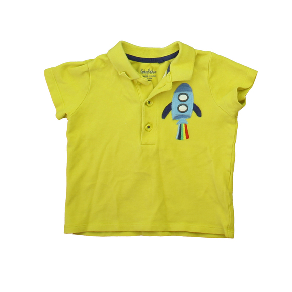 Boden | Shirts & Tops | Boden Boys Yellow Rocketship Polo Shirt Size ...